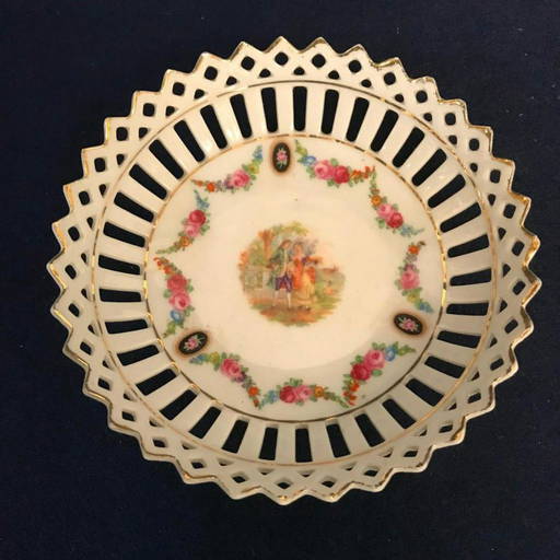 German Porcelain Reticulated Dish