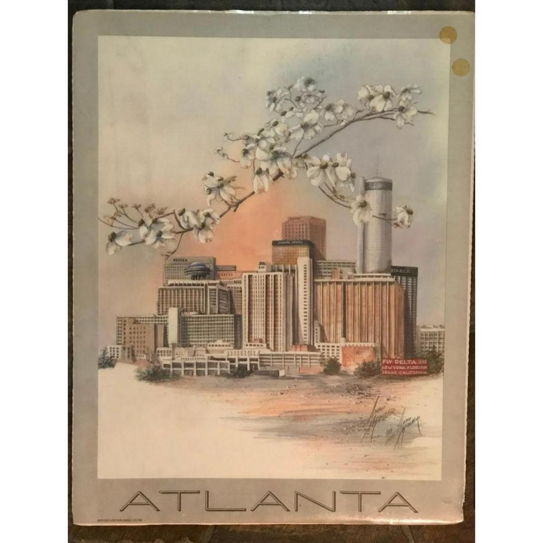 Vintage Limited Edition Print, Atlanta Georgia, Anni Moller