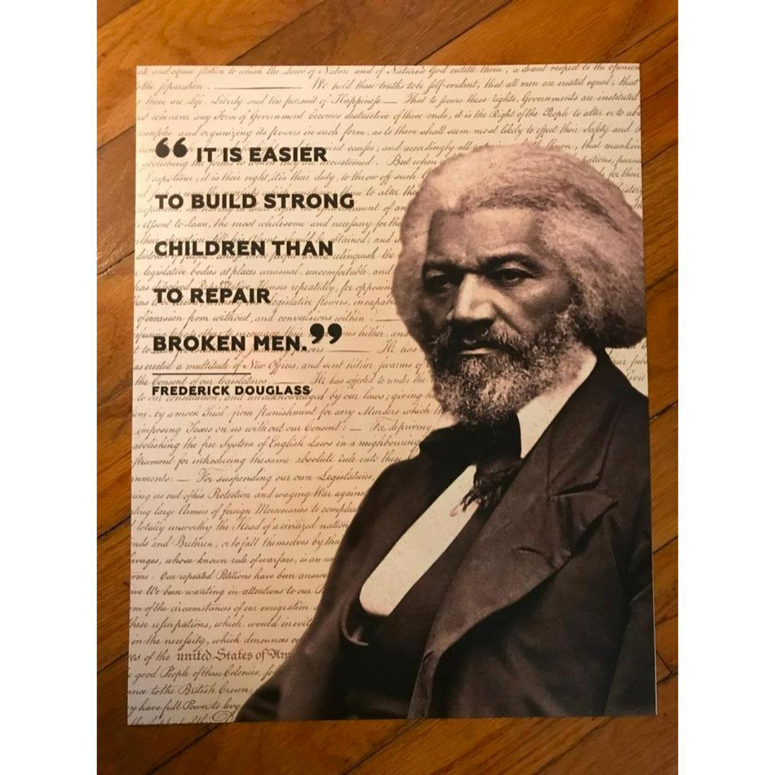 Frederick Douglas Quote Lithograph Print Auction