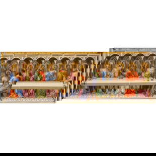 After Bouveret, The Last Supper Ceramic Art Tile Mural Auction