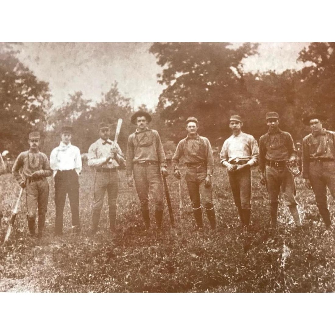 1885 Era Baseball Team Sepia Tone Photo Print Auction