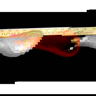5 Nice Early Powder Flasks (3 Brass, 2 Leather) Auction