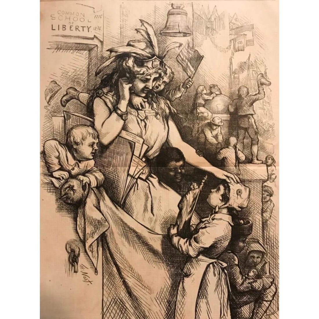 Thomas Nast 1876 Centennial Harpers Weekly Engraving - Jul 12, 2025 ...