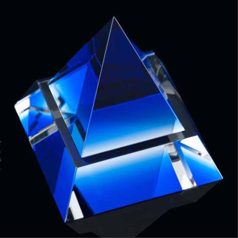 Blue Crystal Pyramid Sculpture - Nov 11, 2013 | Connoisseur Auctions in SC