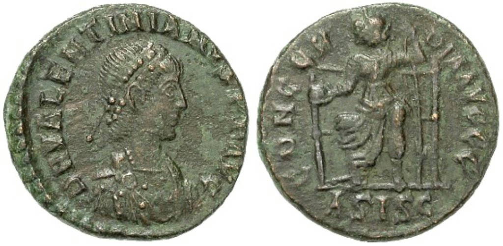 Ancient Roman Valentinian Ii Coin