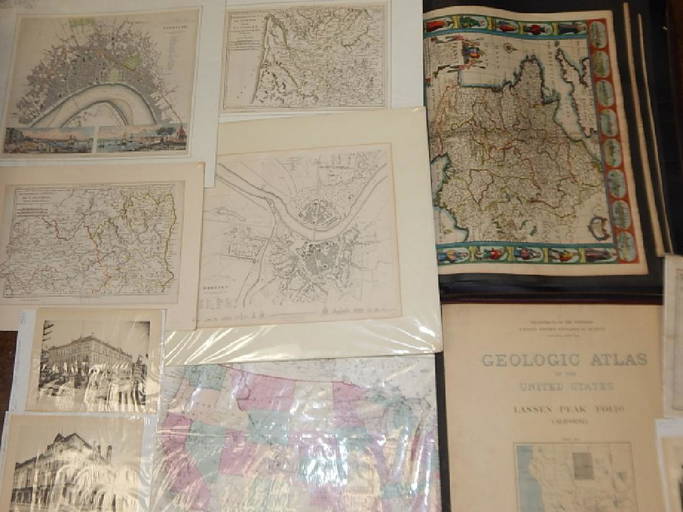 Large Lot Of Old Maps