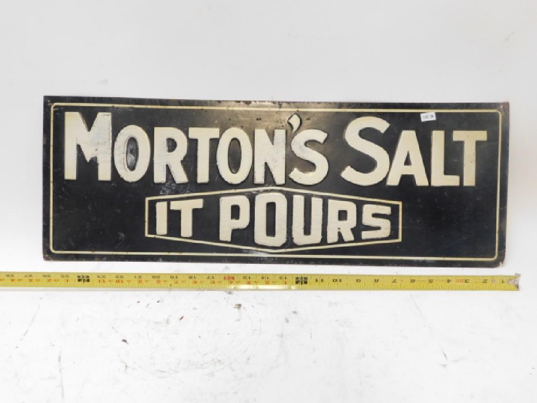 MORTONS SALT ADVERTISING SIGN