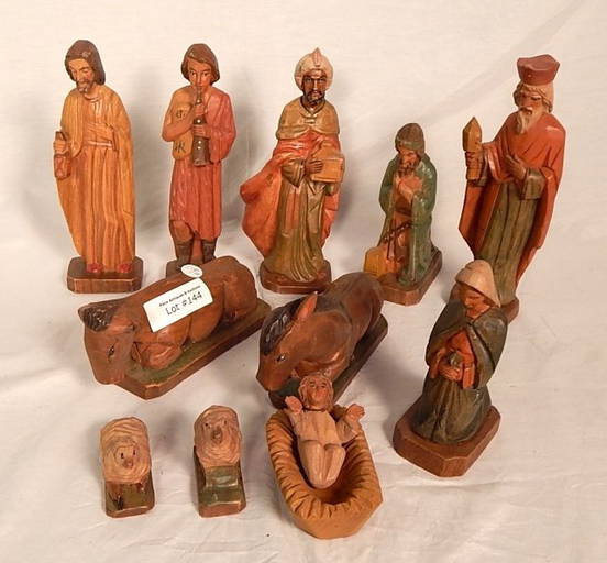 Wood Carving Nativity Scene