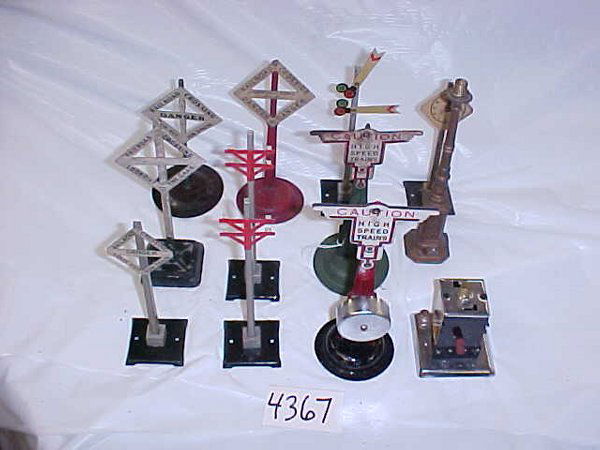 12 Assorted Railroad Sign Posts.