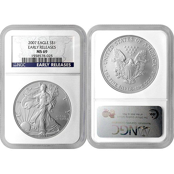 2007 Eagle Early Releases MS69 NGC - Blue Label