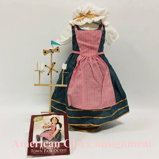 American Girl Doll Felicity Town Fair Outfit With Windmill