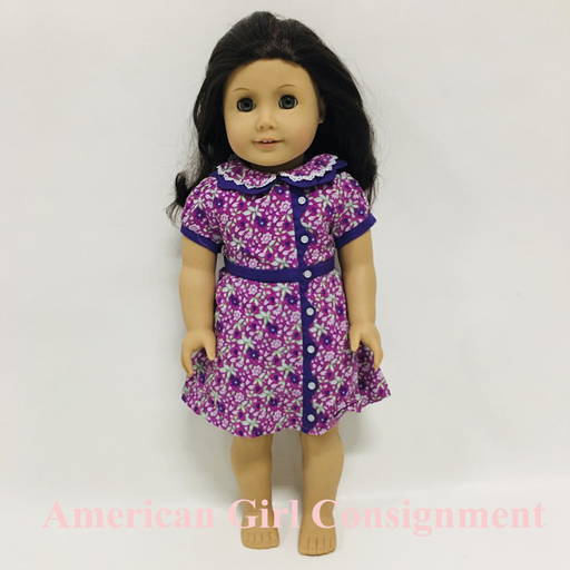 American Girl Doll Ruthie Smithens In Purple Floral Meet Dress