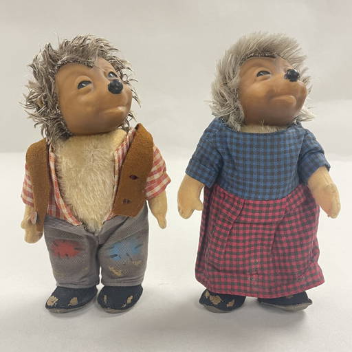 Vintage Steiff Mecki And Micki Hedgehogs