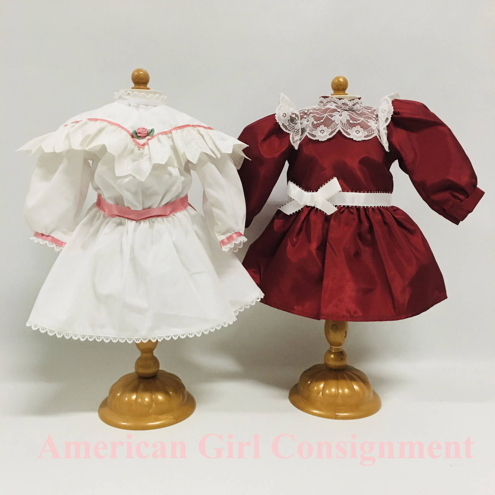 American Girl Doll Samantha Tea Dress And Cranberry Party Dress Auction