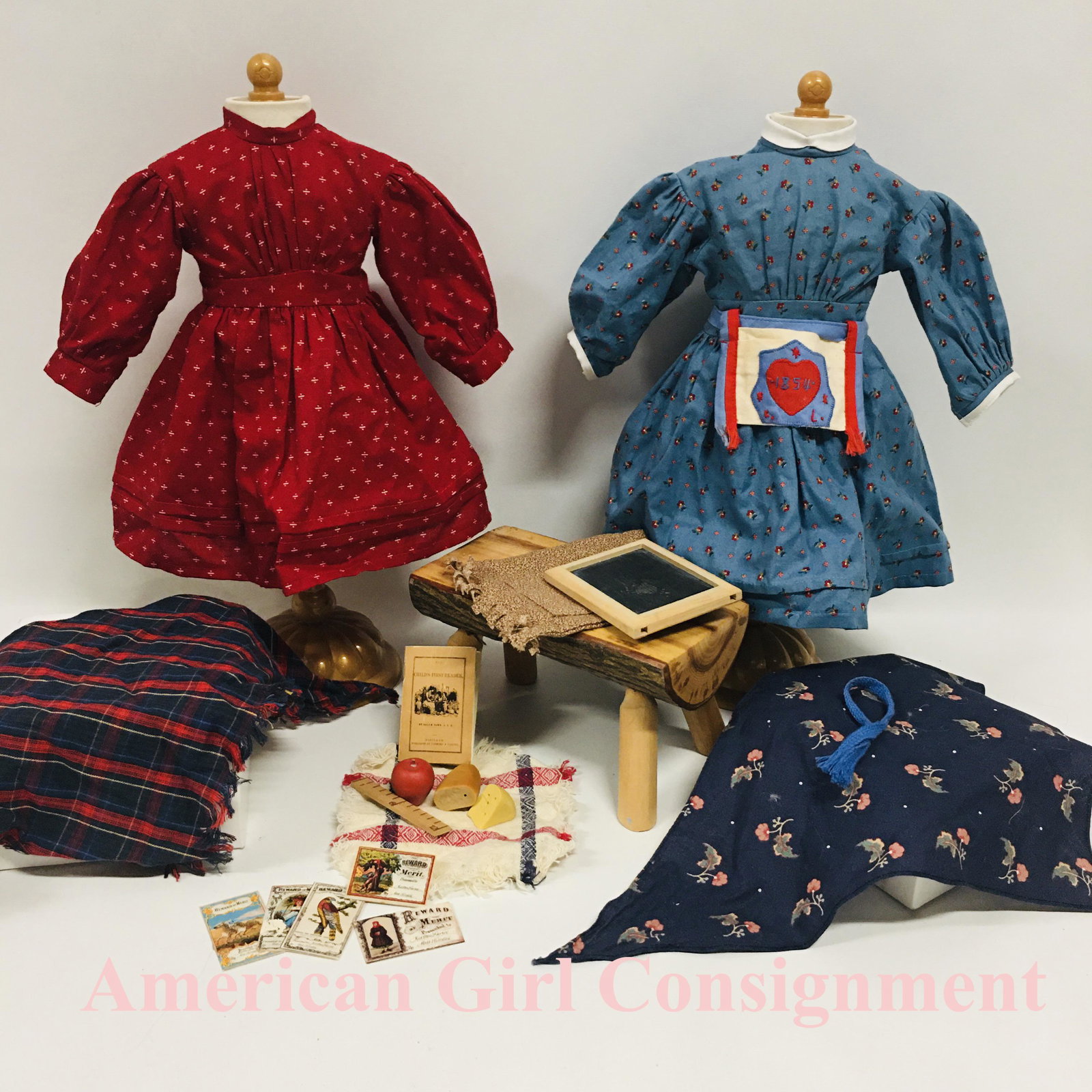 American Girl Doll Kirsten School And Meet Outfits