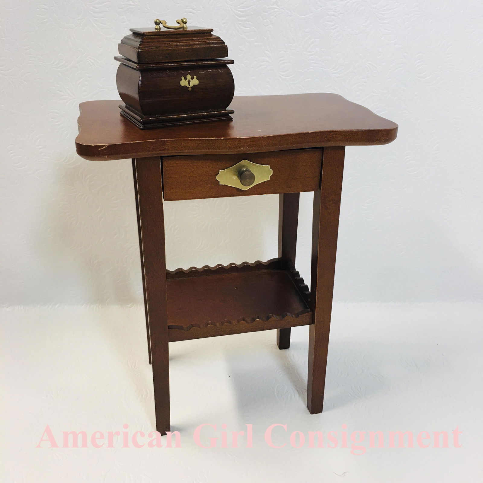 American Girl Doll Felicity Dressing Table Nightstand And Tea Caddy