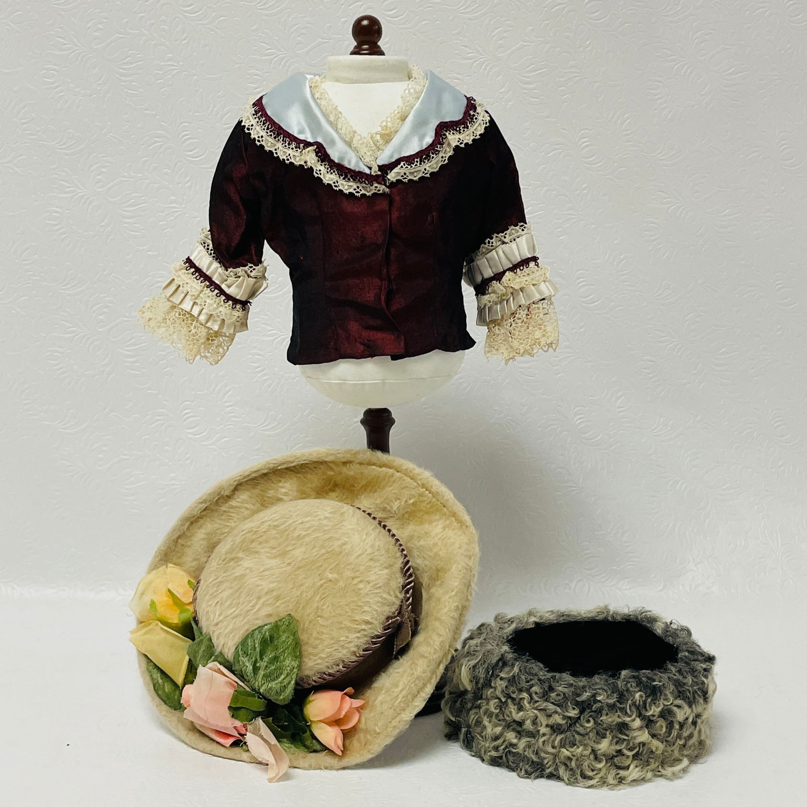 Antique Doll Hats And Victorian Style Doll Jacket Auction