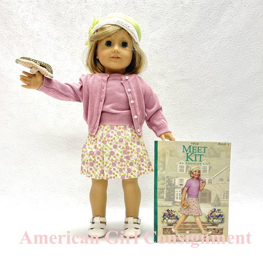 American Girl Doll Kit Kittredge With Book, Hat And Purse