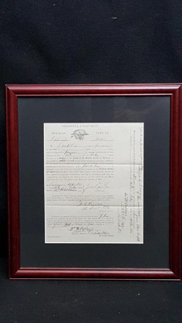 Civil War Enlistment Paper