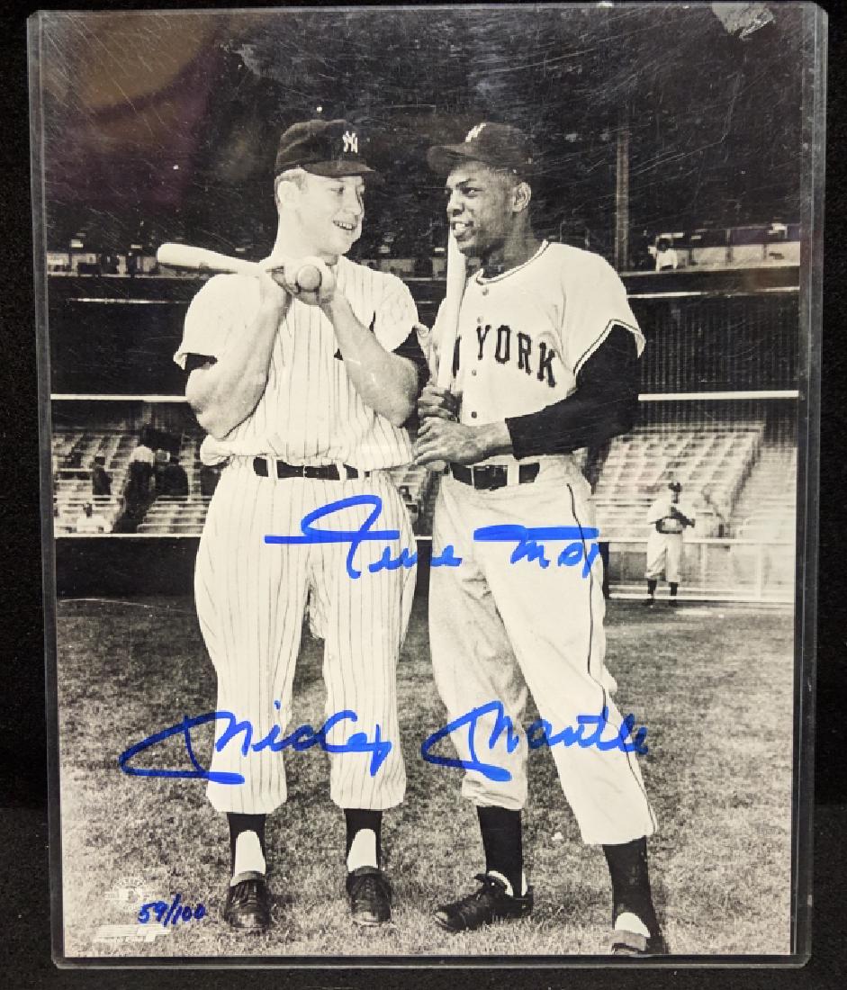 Mickey Mantle & Willie Mays Autographed Photo