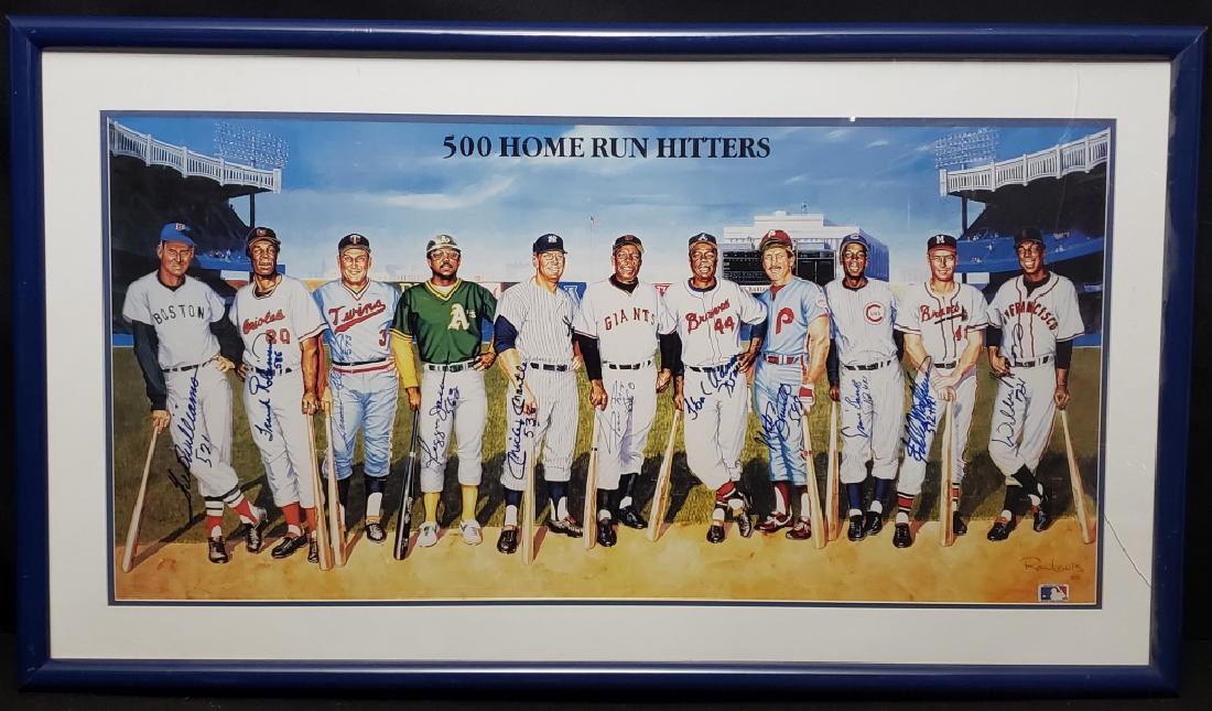 500 Home Run Hitters Complete Signed Print