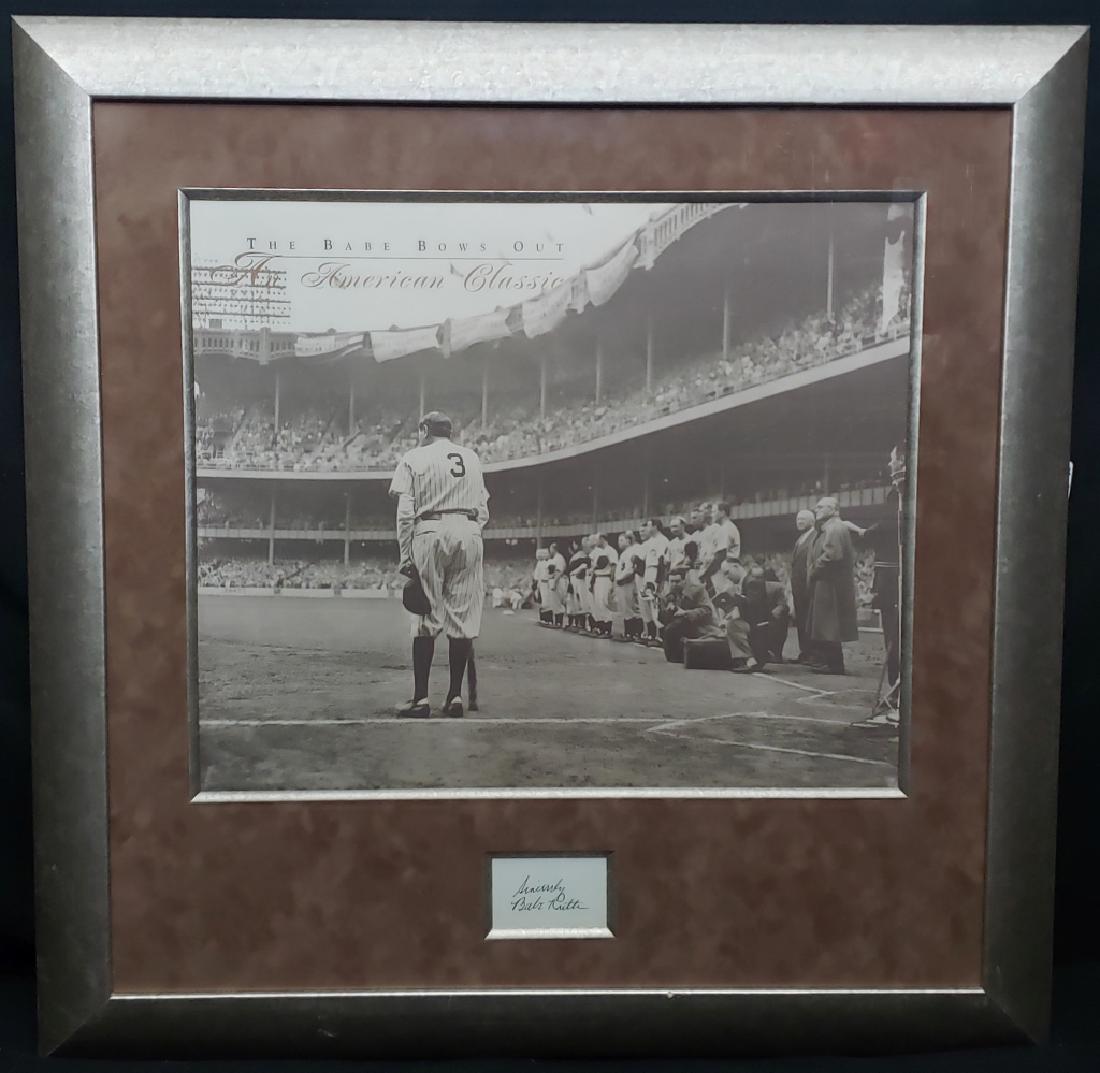 Sincerely Babe Ruth Cut Sig "The Babe Bows Out"