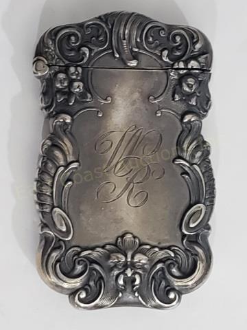 Antique Sterling Silver Match Safe With Cherubs