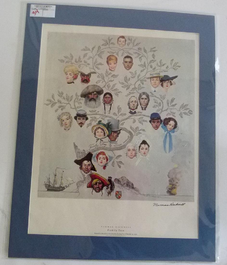 Print Norman Rockwell "family Tree" Signed