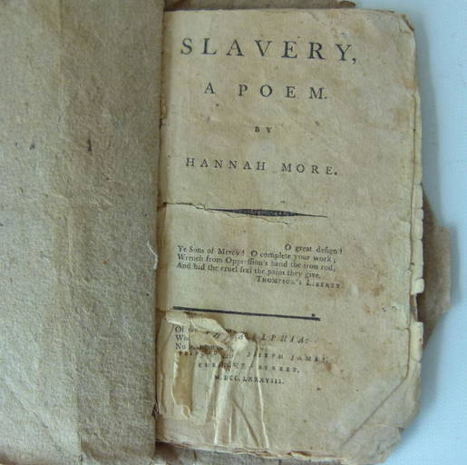 Pamphlet "slavery A Poem" By Hannah More