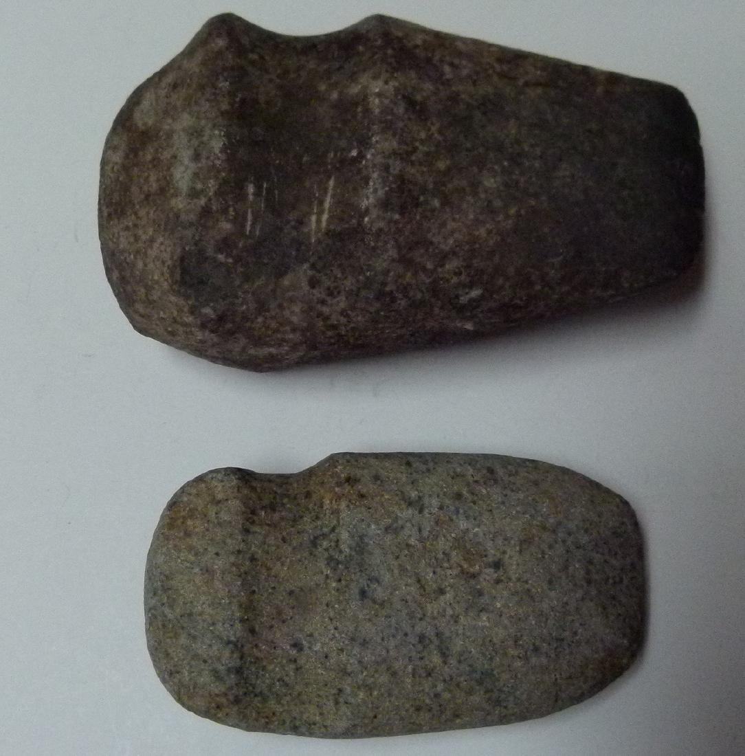 Lot (2) Native American Indian Stone Ax Heads