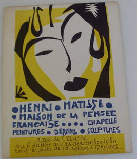 Henri Matisse 1950 Signed Lithograph