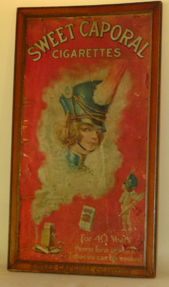 Sweet Caporal Cigarette Cardboard Adv. Sign