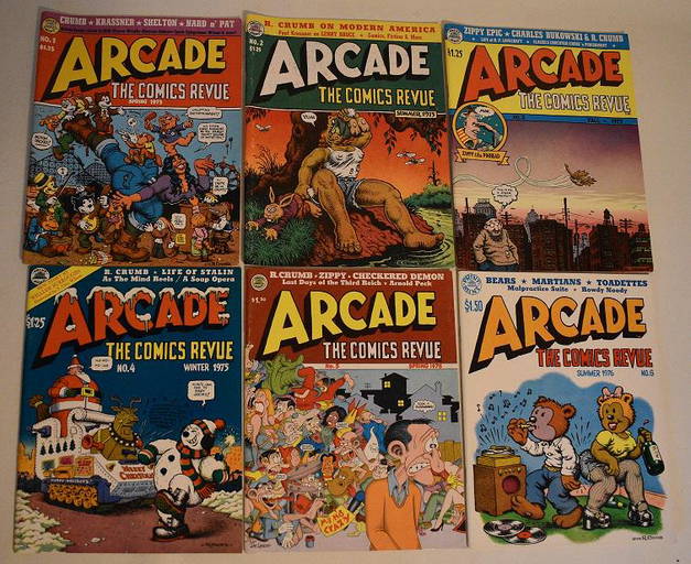Set (6) Underground Comics "arcade", C. 1975