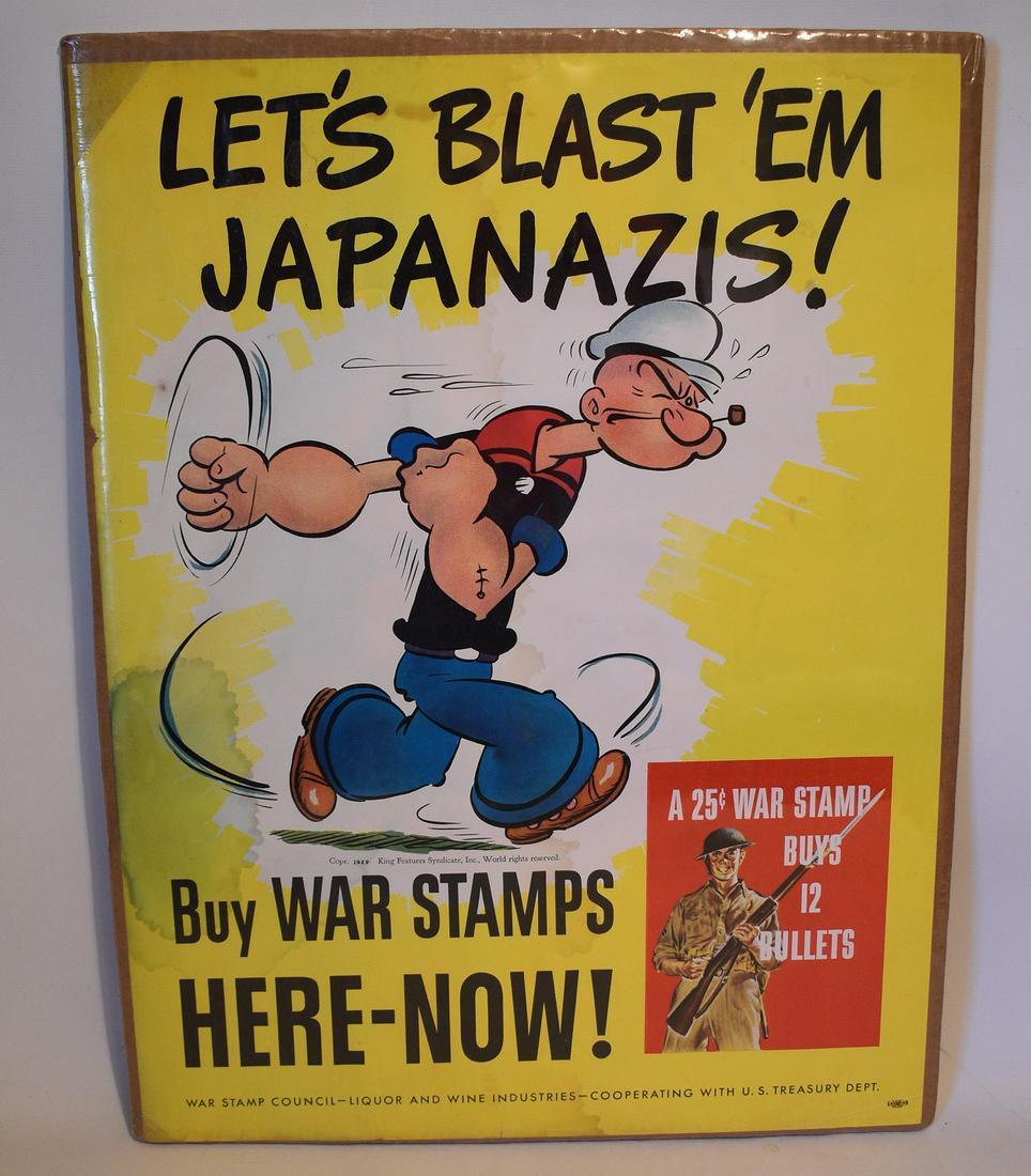WWII POSTER "POPEYE" WAR STAMP COUNCIL, C. 1943 - Feb 22, 2020 ...