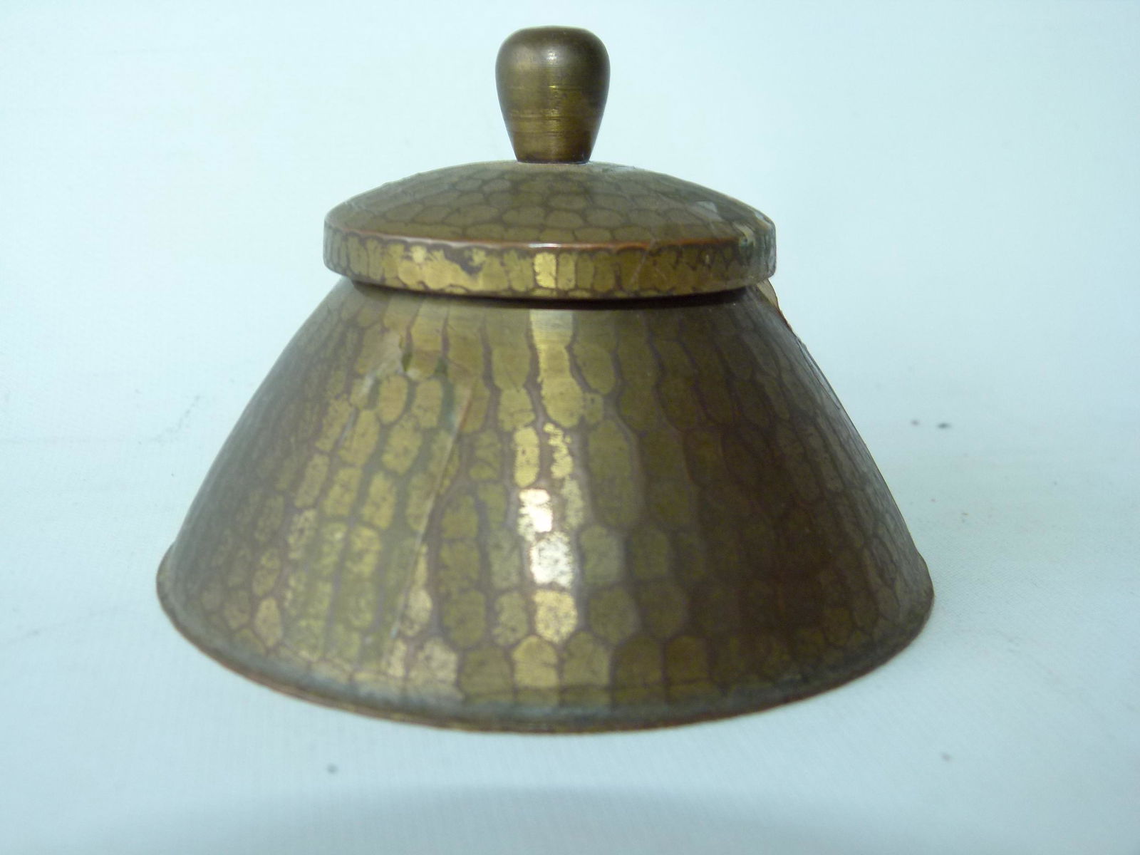 Roycroft Hammered Brass Inkwell C. 1900