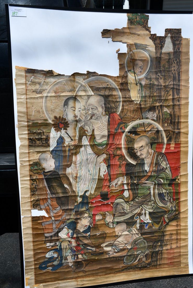 RARE CHINESE BUDDHIST PURITY SCROLL, 19/20TH C. (#0187) on May 21, 2022 ...