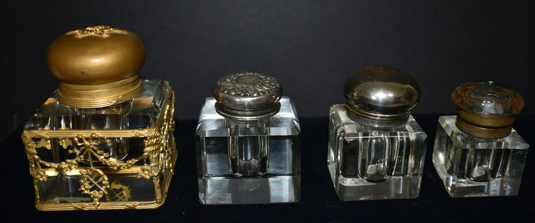 LOT (4) VICTORIAN STERLING/BRONZE CRYSTAL INKWELLS - Oct 15, 2022 ...