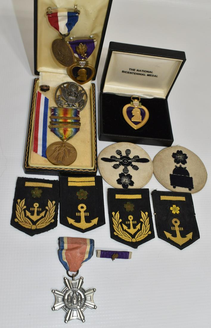 Lot Assorted Military Medals & Patches