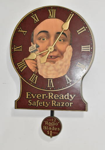 Ever Ready Safety Razor Advertising Wall Clock, 20th C.