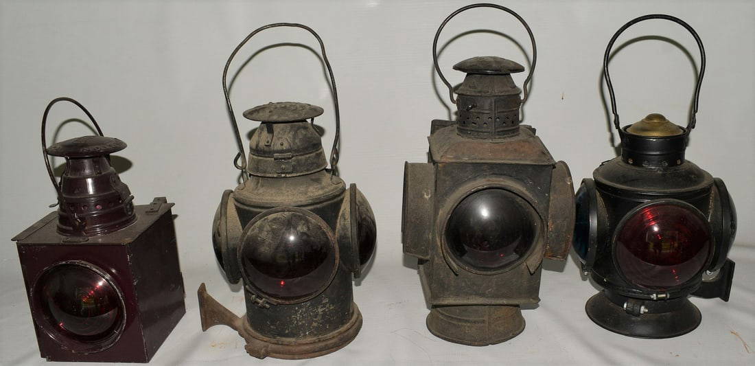 Lot (4) Early Railroad Switch Lanterns, 19th C. Auction