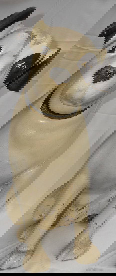 Paper Mache' Nipper The Dog Rca Victor Adv. Display Auction