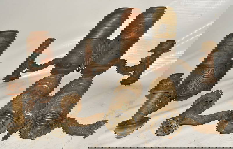 3 Early Palace/pullman Railroad Car Chandeliers/sconces