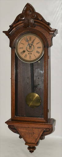 Rare Penn Rr Station House Walnut Clock Monogrammed Prr