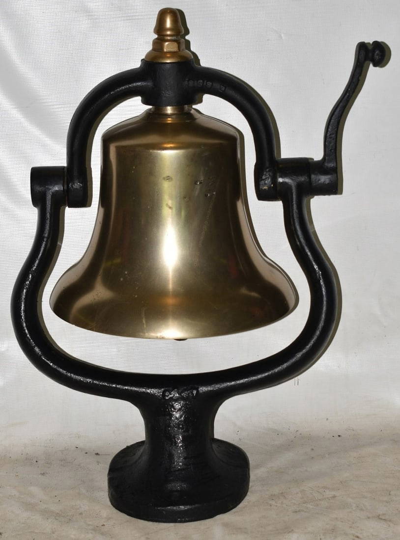 Large Antique Steam Locomotive Bell, 19/20th C. Auction