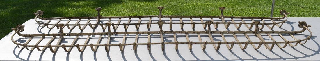 Pr Vict. Bronze Railroad Train Luggage Racks, C. 1870 Auction