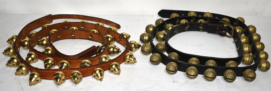 Lot (2) Strands Victorian Sleigh Bells, 19th C. Auction