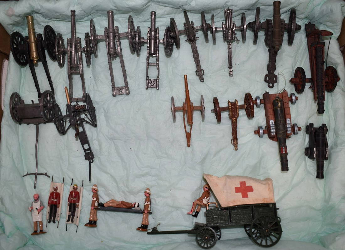 Lot (approx 23) H/p Assort. Lead Miniature Figures Auction