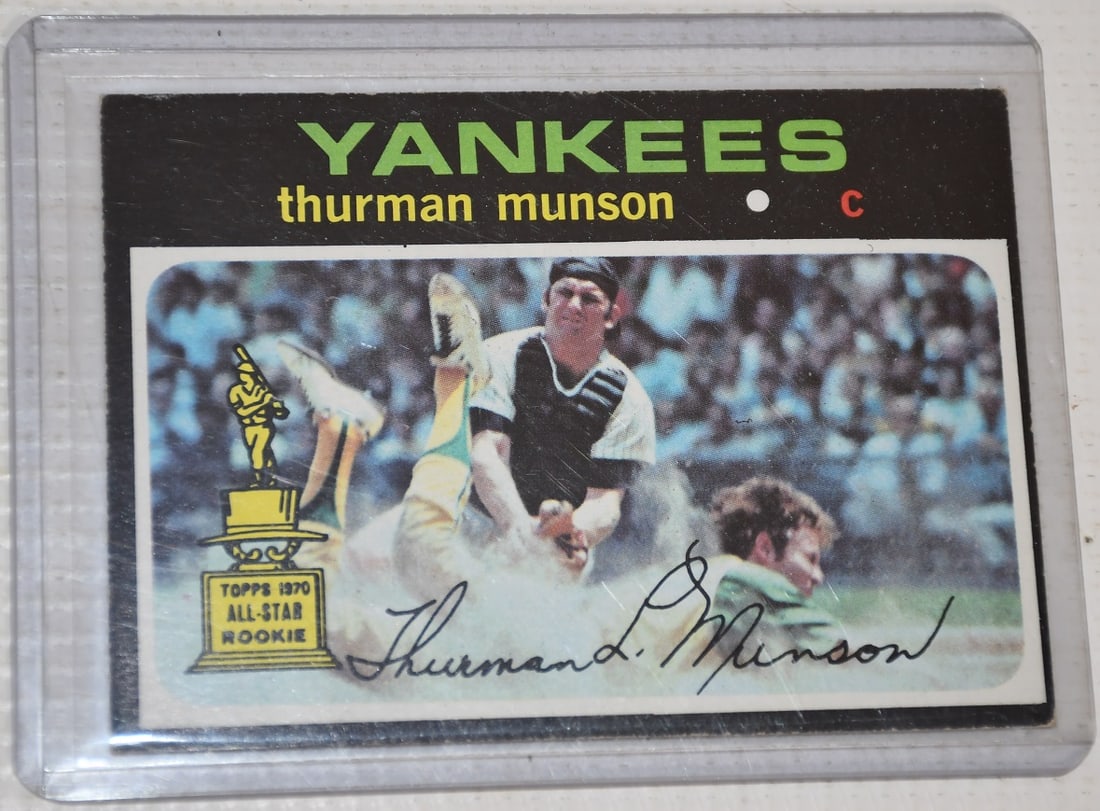 Fine Thurman Munson Rookie Card, C. 1970, Extra Fine Auction
