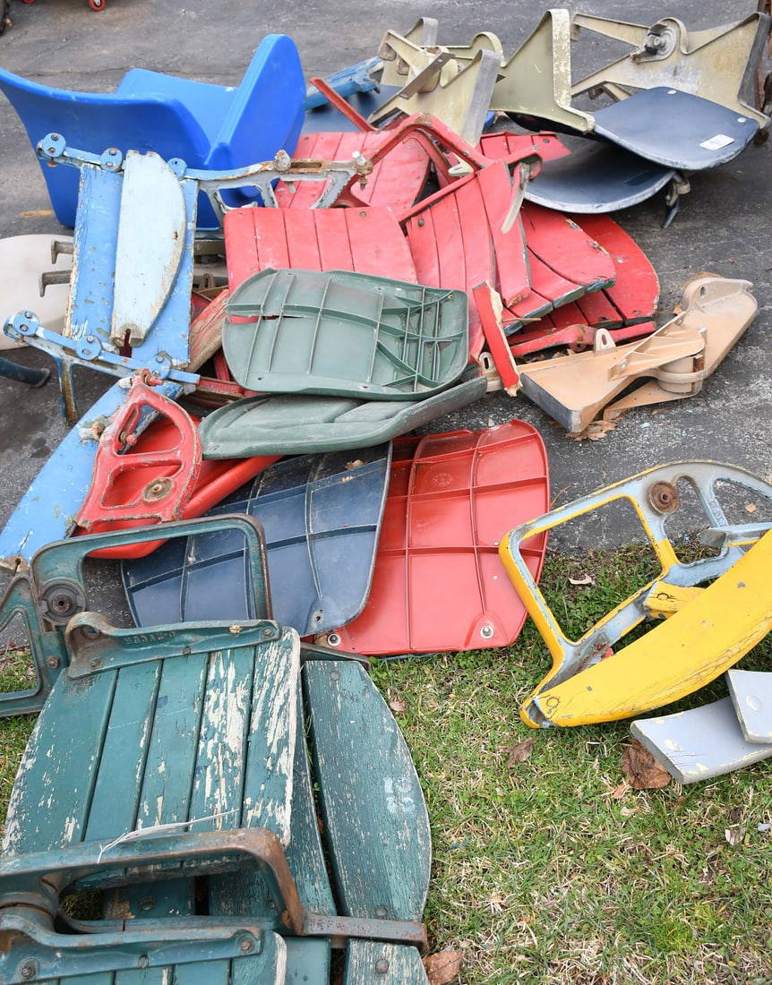 Lot Assorted Stadium Seat Parts/pieces, Early 20th C. Auction