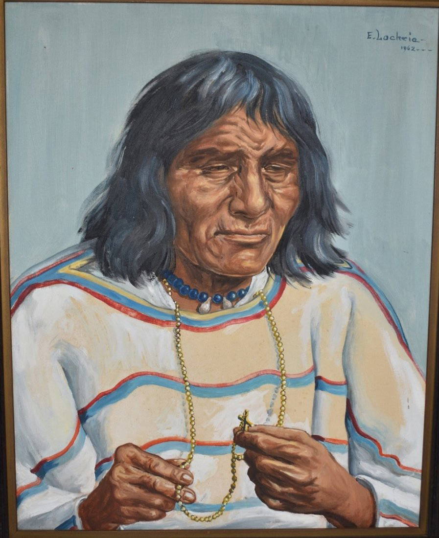 O/b Louie Nine Pipe Signed E. Lochrie 1962 (elizabeth) Auction